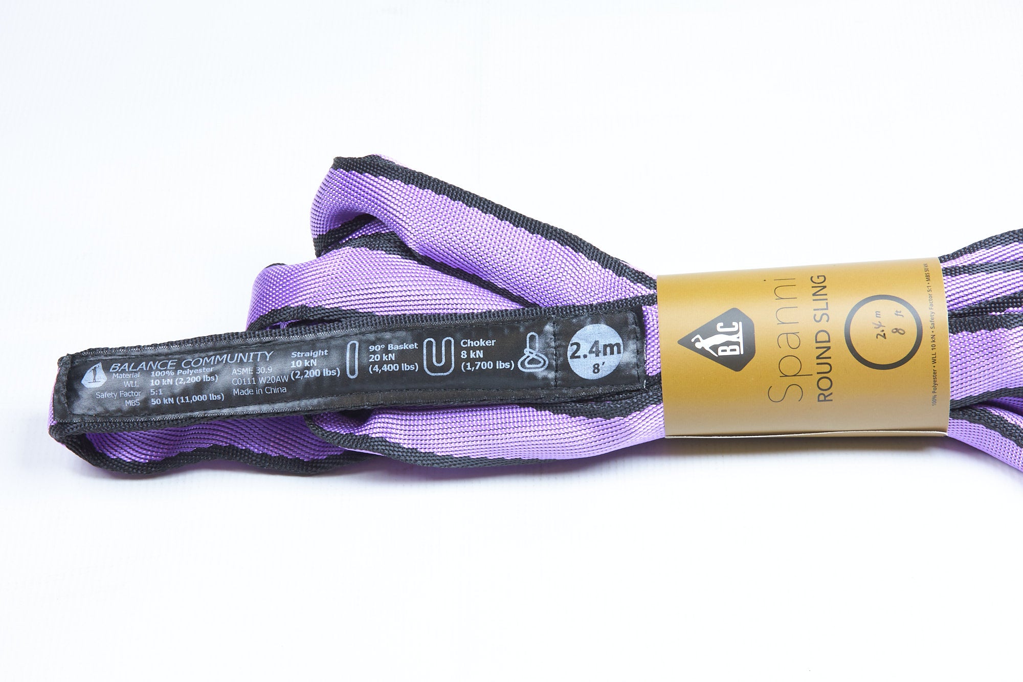 BLP3 4 X Round Slings 1 To Load Capacity 2.5 M Usable Length Lifting